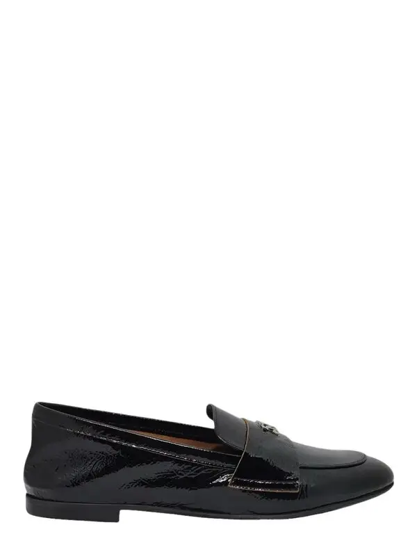 Casadei Logo-plaque Strap Loafers - Black