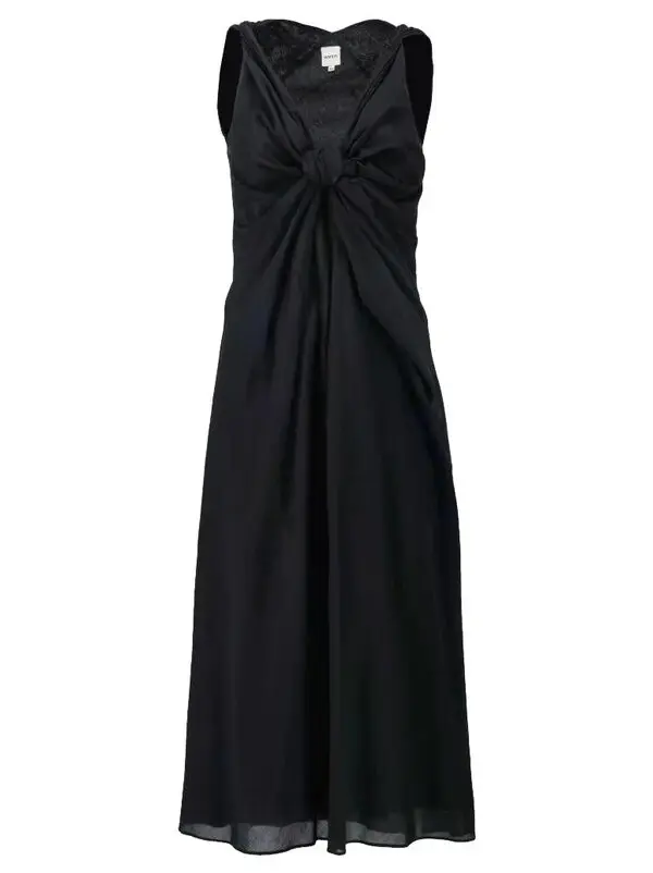 Aspesi Knot-detail Midi Dress - Black
