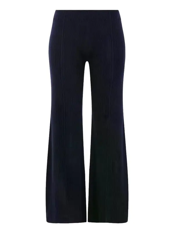 CFCL Ribbed Knit Flared Trousers - Blue
