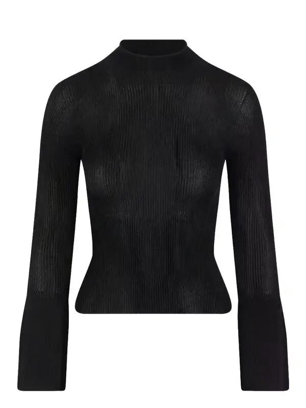CFCL Ribbed Knit Mock-neck Sweater - Black