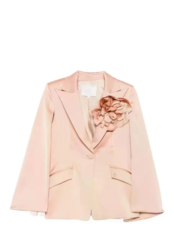 BABYLONE PARIS Flower Pocketed Suit Jacket - Pink