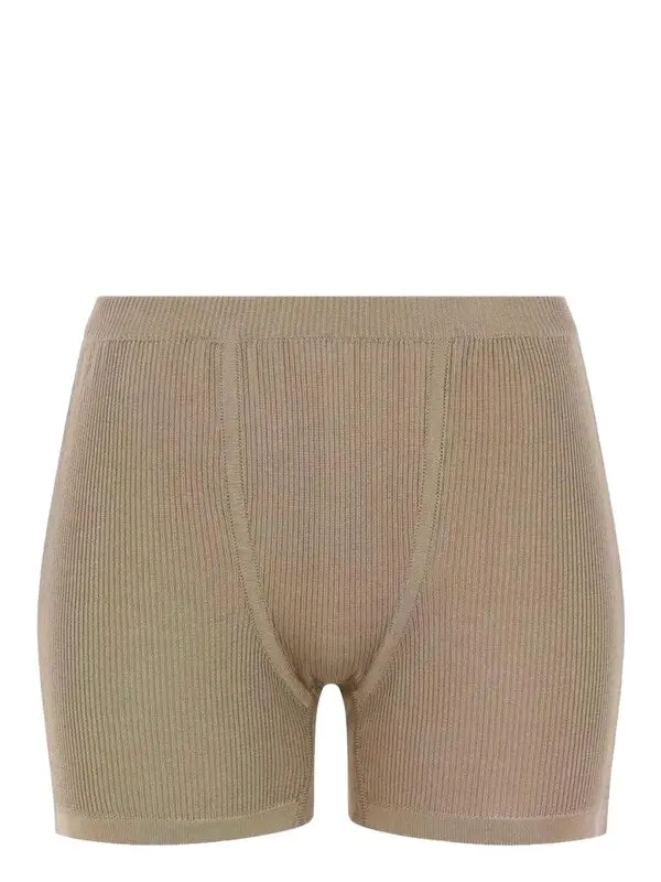 NICCOLO PASQUALETTI Ribbed Knit Shorts - Neutrals
