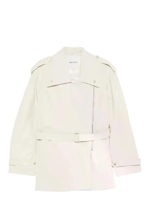 HALFBOY Chiodo Belted Trench Coat - Neutrals