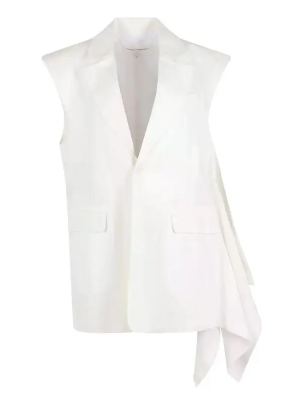 NICCOLO PASQUALETTI Pocket Drape Gilet - White
