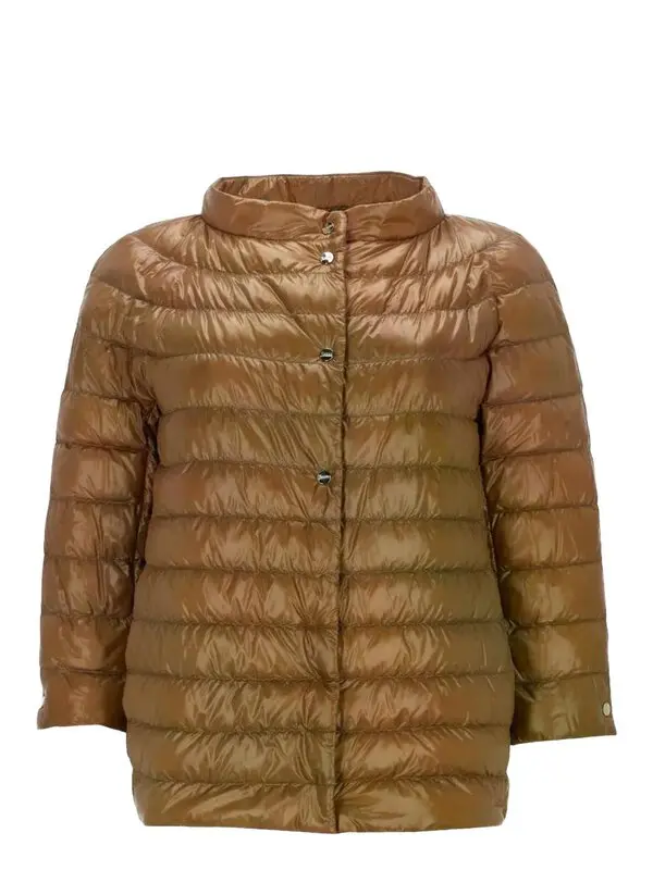 Herno Button-front Padded Jacket - Brown