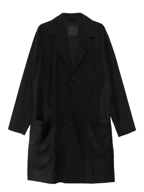 FREI-MUT Front-pocket Coat - Black