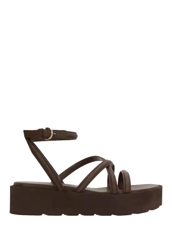 GIANVITO ROSSI Platform Strappy Sandals - Brown