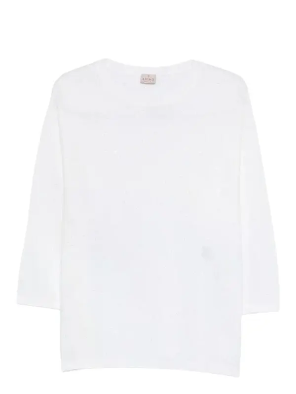 Marella Embellished Crew-neck Sweater - White