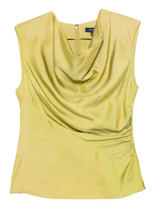Soeur Eclat Cowlneck Blouse - Yellow