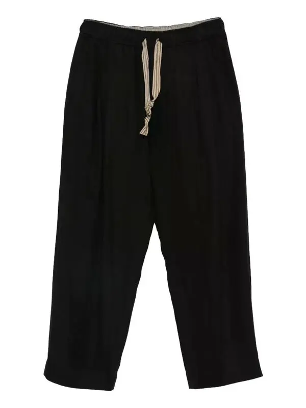ZIGGY CHEN Drawstring-fastening Trousers - Black