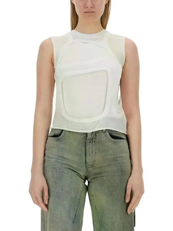 Rick Owens Cut-out Sleeveless Top - White