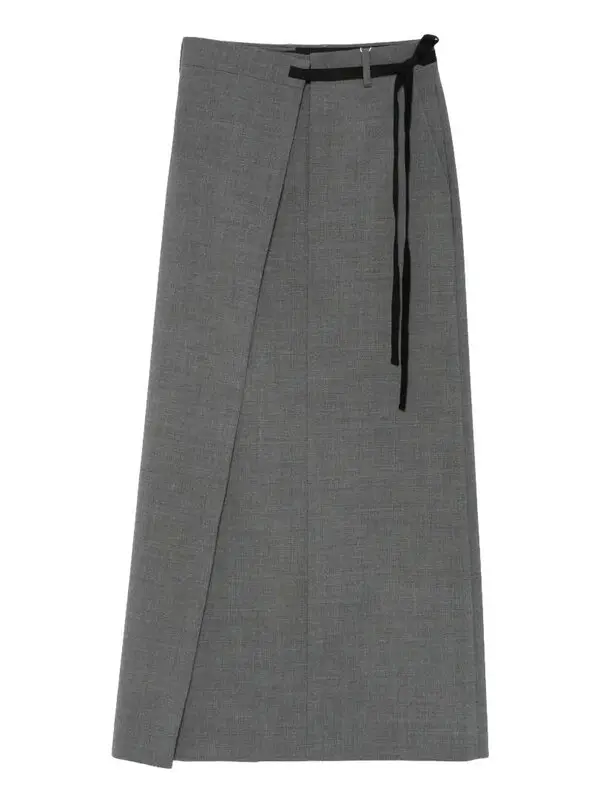 MAISON MARGIELA Wrap-tie Maxi Skirt - Grey