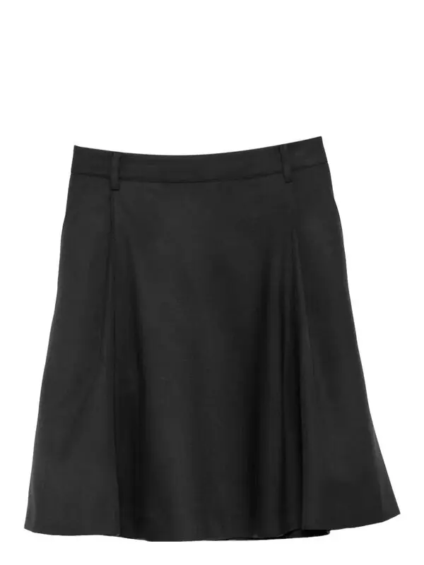 LOW CLASSIC A-line Midi Skirt - Grey