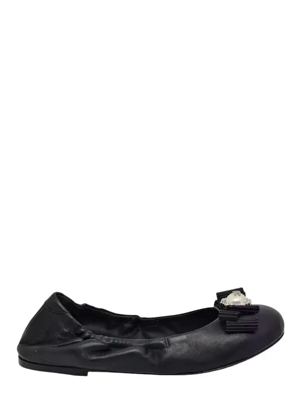 Casadei Embellished Ballet Flats - Black