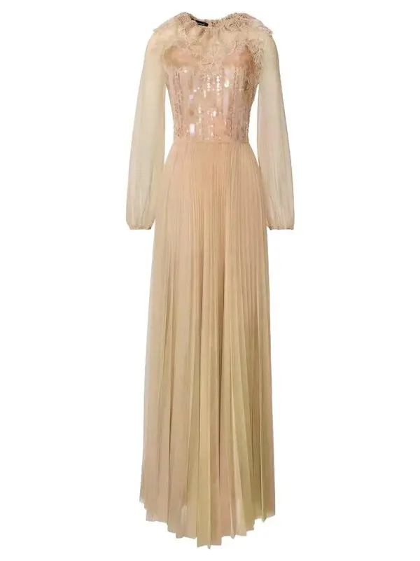 Fabiana Filippi Sequin Pleated Dress - Neutrals