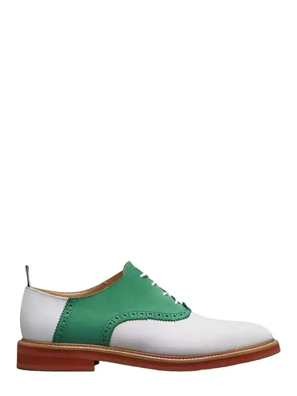Thom Browne Colour-block Panelled Oxford Shoes - White