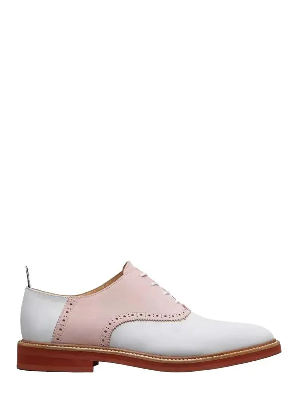Thom Browne Panelled Leather Oxford Shoes - White