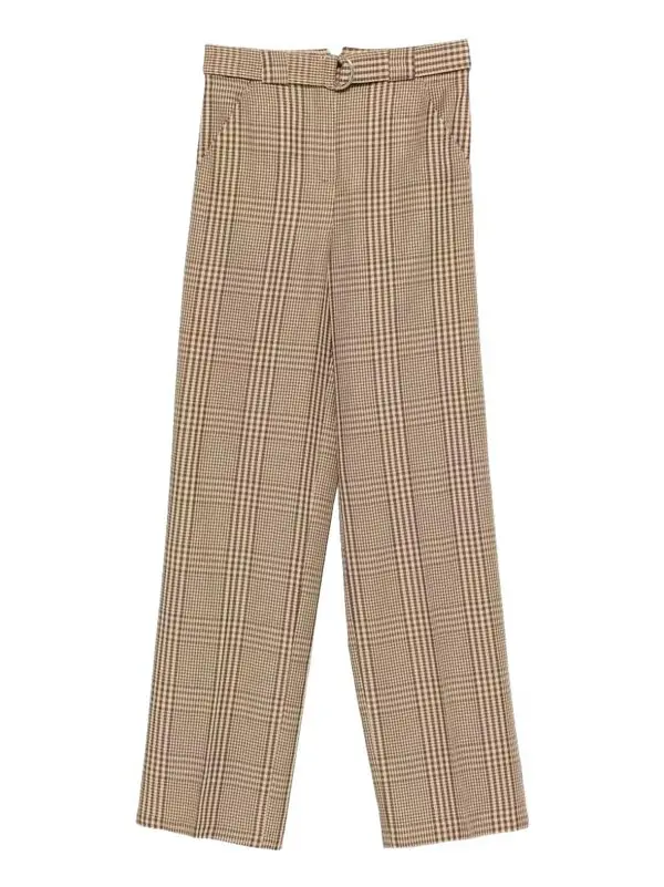 SEMICOUTURE Check-pattern Trousers - Neutrals