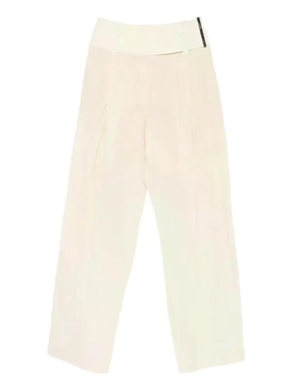 Sportmax Pleated High-waisted Trousers - Neutrals