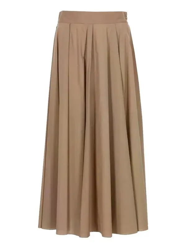 FAY Pleated Skirt - Brown