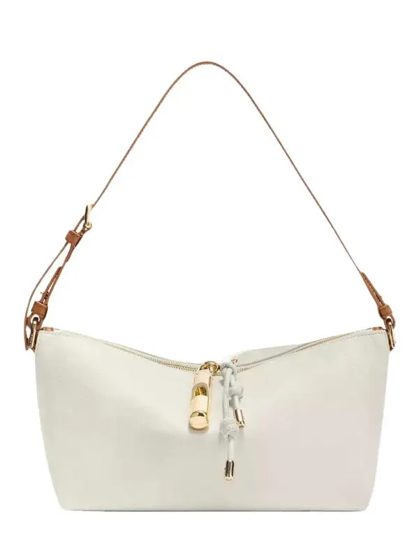 Furla Debby Zip Leather Shoulder Bag - White
