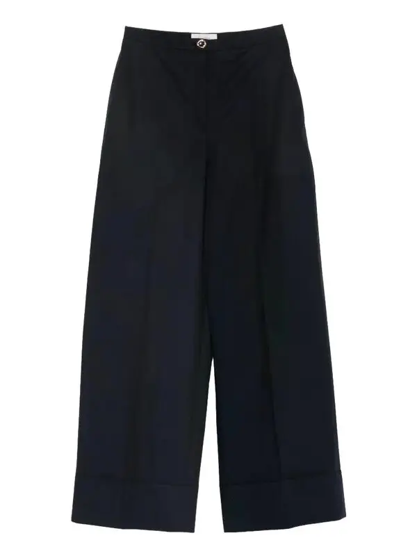 Agnona Pocket Buttoned Trousers - Blue