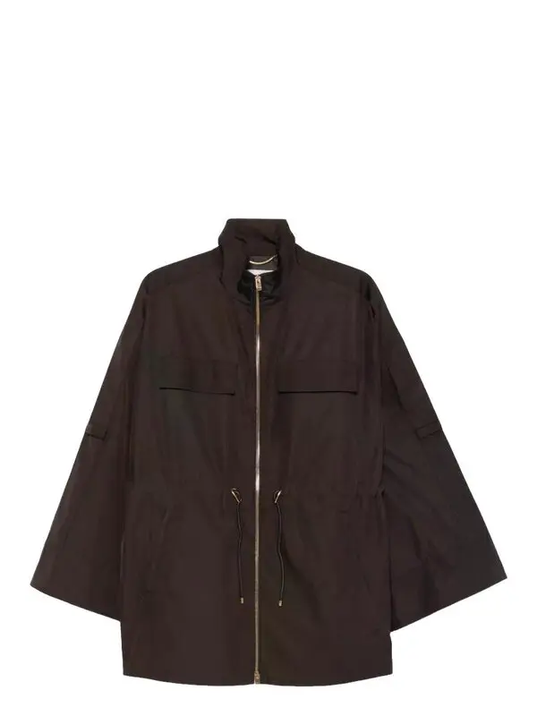 Agnona Pocket Drawstring Jacket - Brown