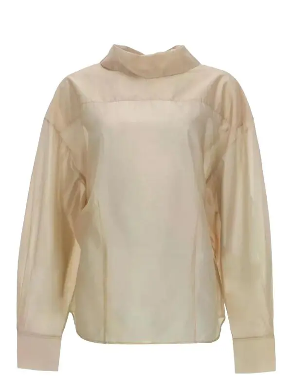 Filippa K Fold Collar Blouse - Neutrals