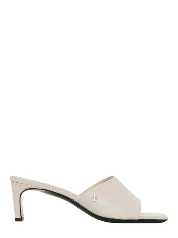 ANINE BING Jayden Logo-detail Mules - Neutrals