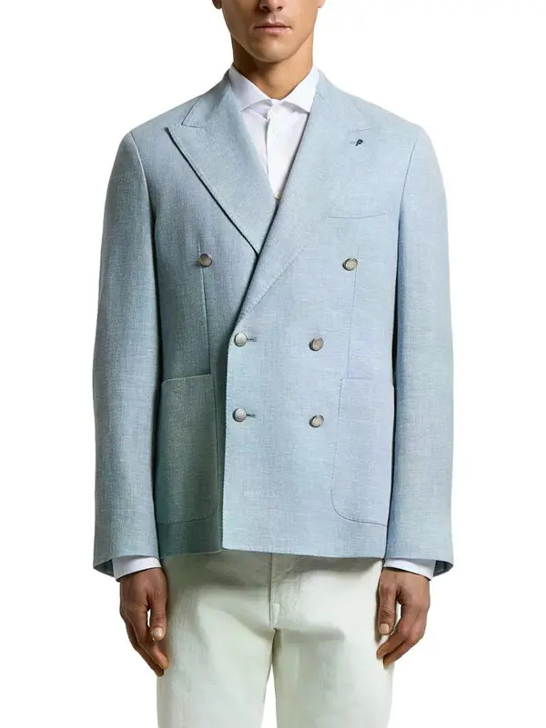 Peserico Double-breasted Blazer - Blue