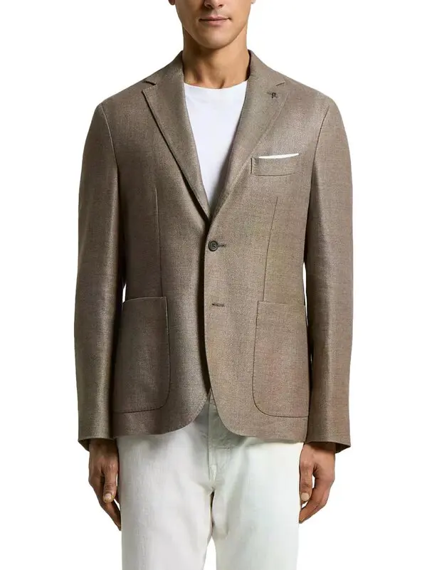 Peserico Button Pocket Blazer - Neutrals