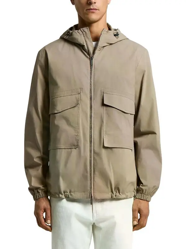 Peserico Hooded Pocket Jacket - Neutrals