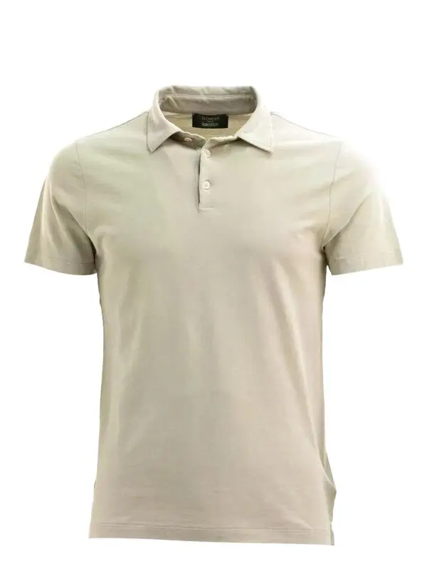 ZANONE Button Polo Shirt - Neutrals