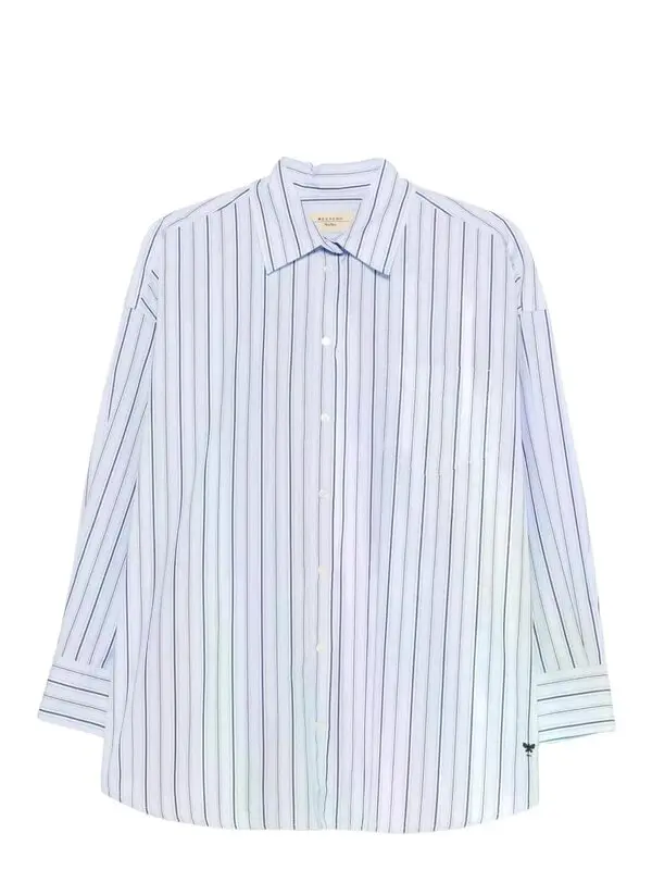 Max Mara Striped Cotton Shirt - Blue