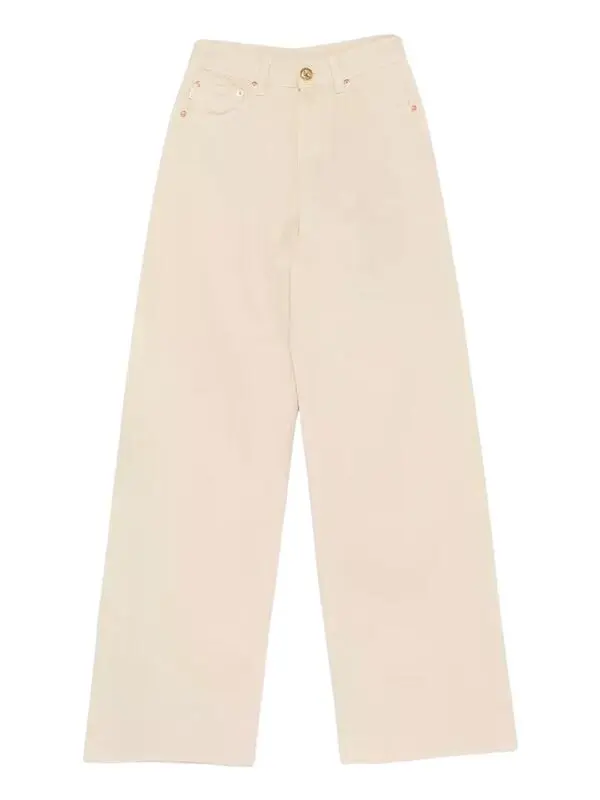 BLAZÉ MILANO Nariida Java Cotton Wide Leg Jeans - Neutrals