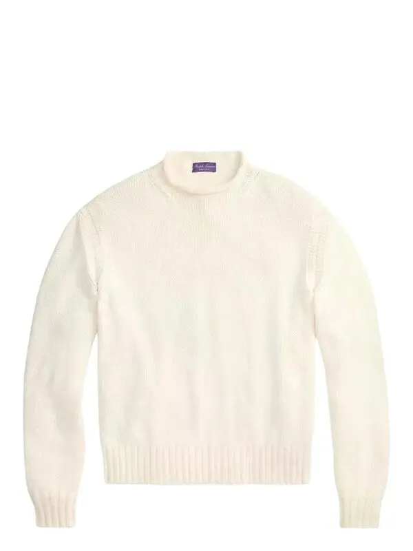 Ralph Lauren Purple Label Roll-neck Cotton Sweater - Neutrals