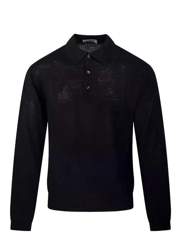 DIANA STUDIO Long-sleeved Polo Shirt - Black