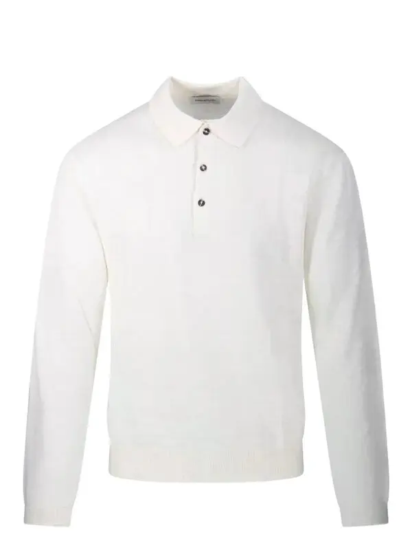 DIANA STUDIO Buttoned Long-sleeved Polo Shirt - White