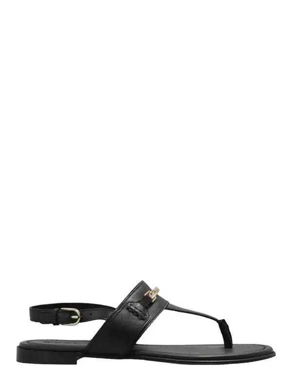 Furla Leather Strap Sandals - Black