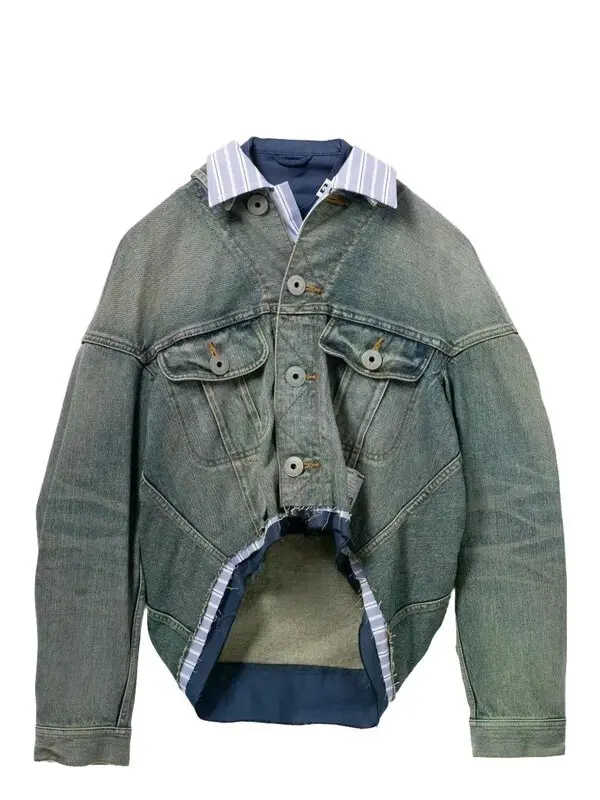Mihara Yasuhiro Layered Denim Jacket - Blue
