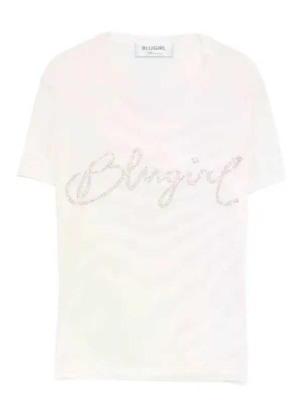 BLUGIRL Crystal-embellished T-shirt - Pink