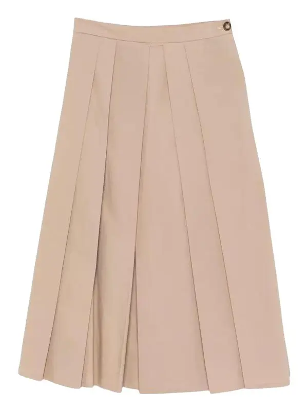 Emporio Armani Pleated Midi Skirt - Neutrals