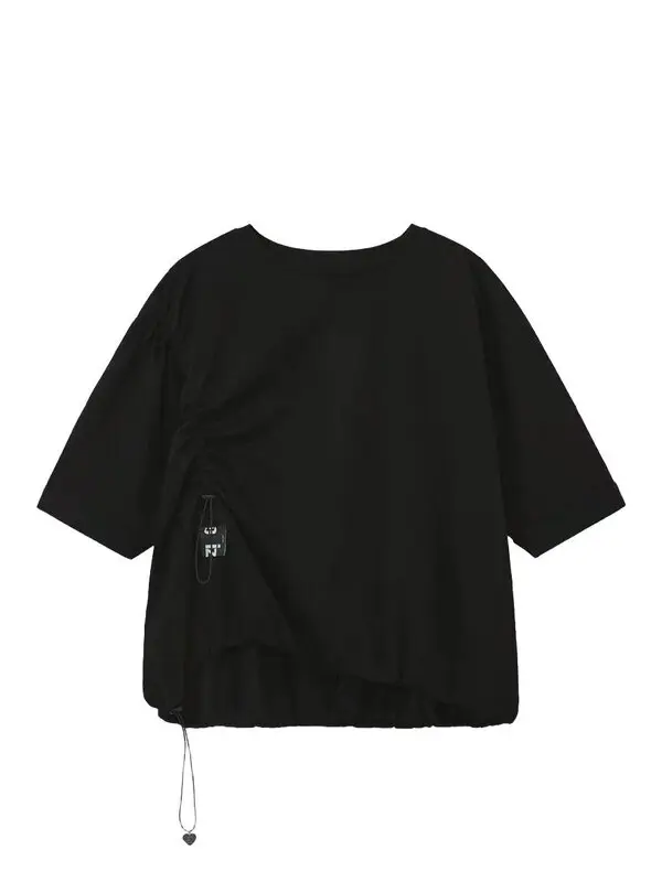 Izzue Gathered T-shirt - Black