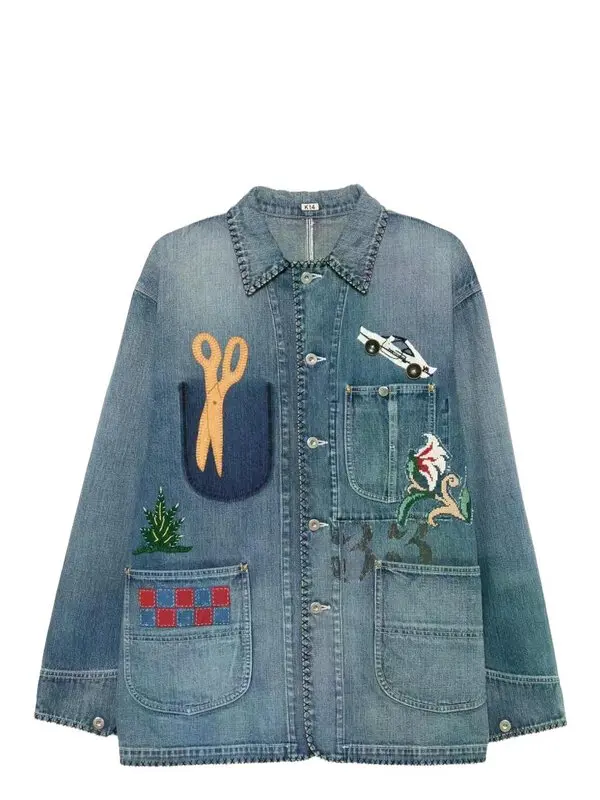 KHOKI Button-up Denim Jacket - Blue