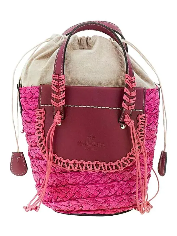 CUBA LAB Braided Bucket Bag - Pink