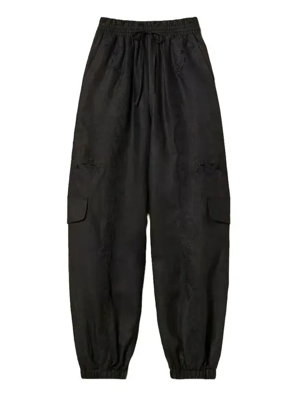 TWINSET Drawstring Cargo Pants - Black
