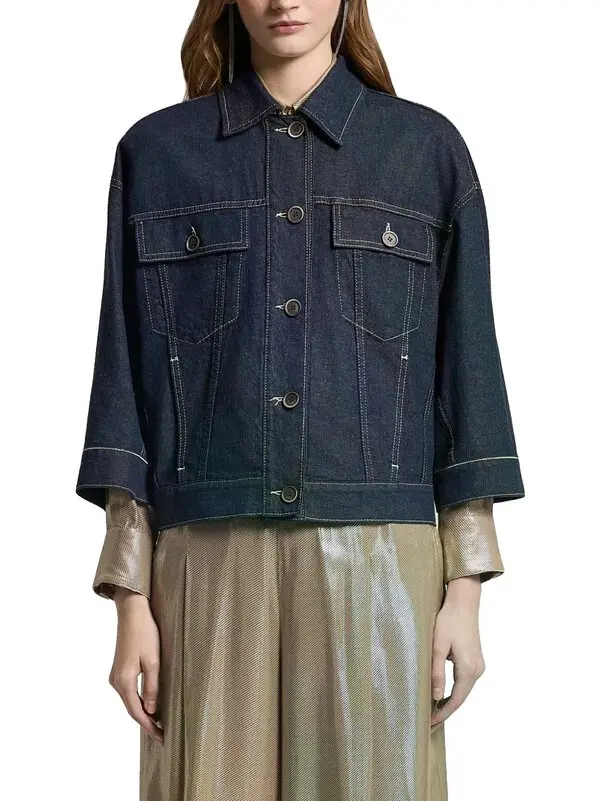 Peserico Flap-pocket Jacket - Blue