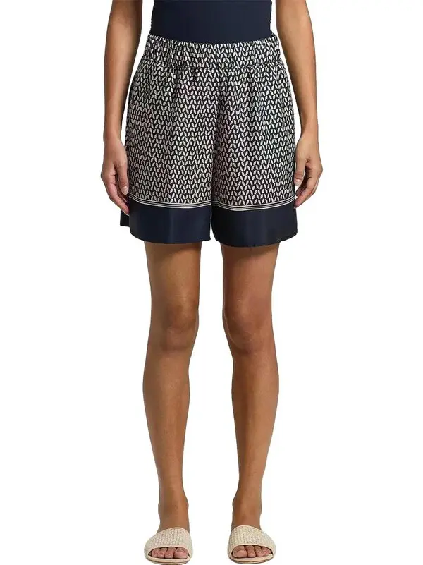 Peserico Geometric-print Shorts - Blue