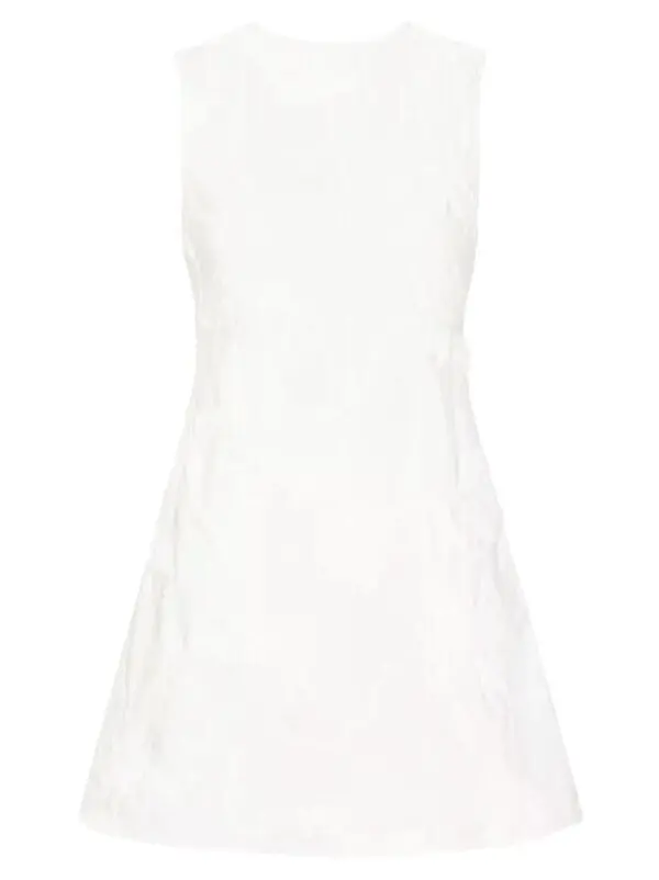 ROTATE BY BIRGER CHRISTENSEN Flower Flared Mini Dress - White
