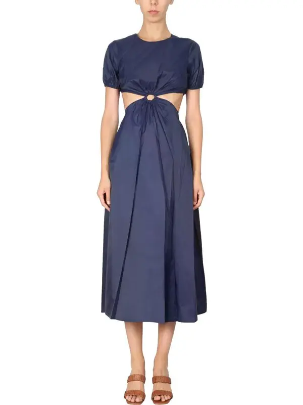 Staud Calypso Cut-out Midi Dress - Blue